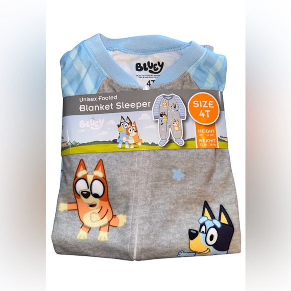 Bluey | Pajamas | Bluey Toddler Blanket Footed Sleeper | Poshmark